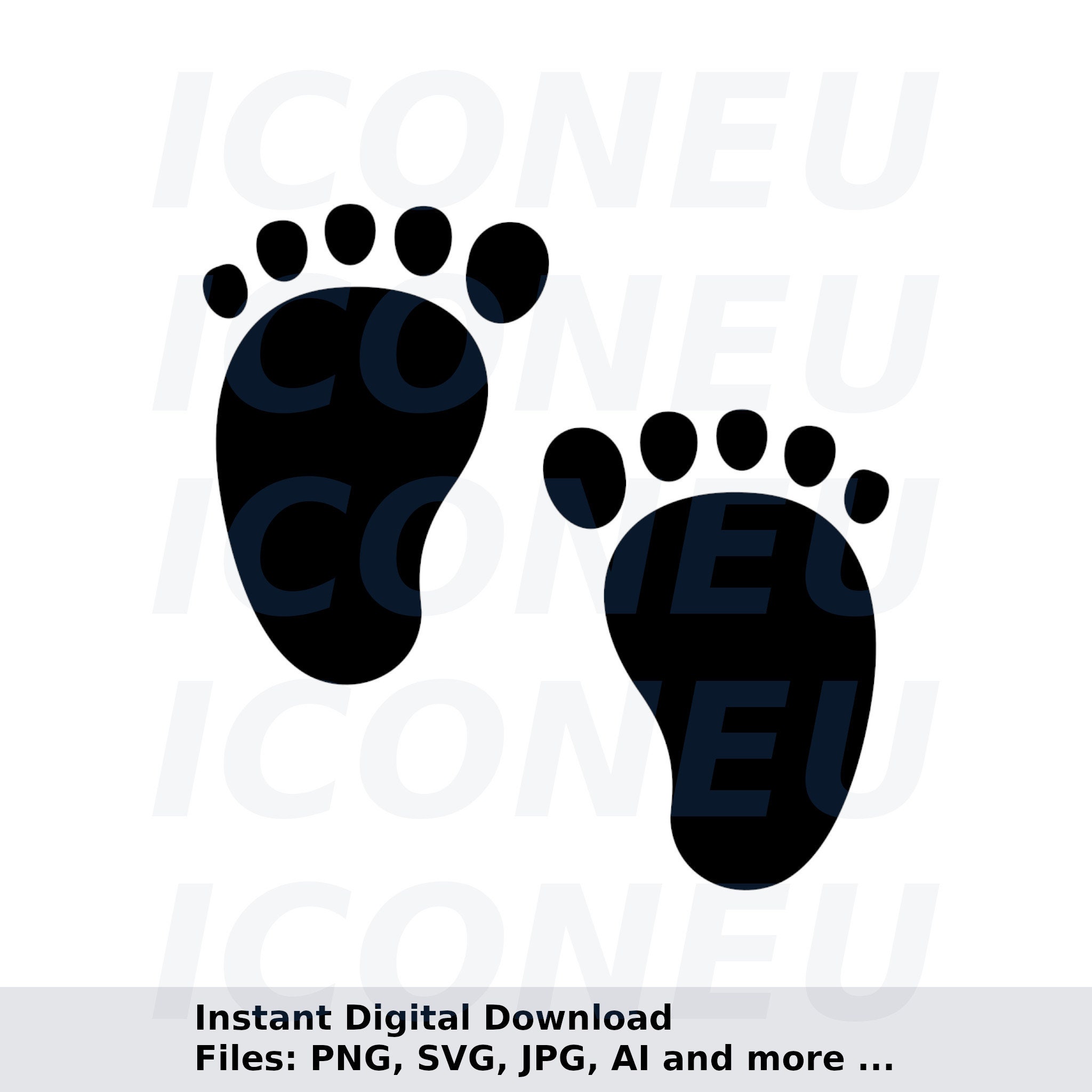 Huella De Bebé Svg Huellas Svg Recién Nacido Svg Svg Png Etsy México