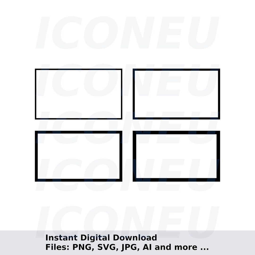 Frame Svg, Blank Rectangle Svg, Rectangles Svg Instant Digital Download ...