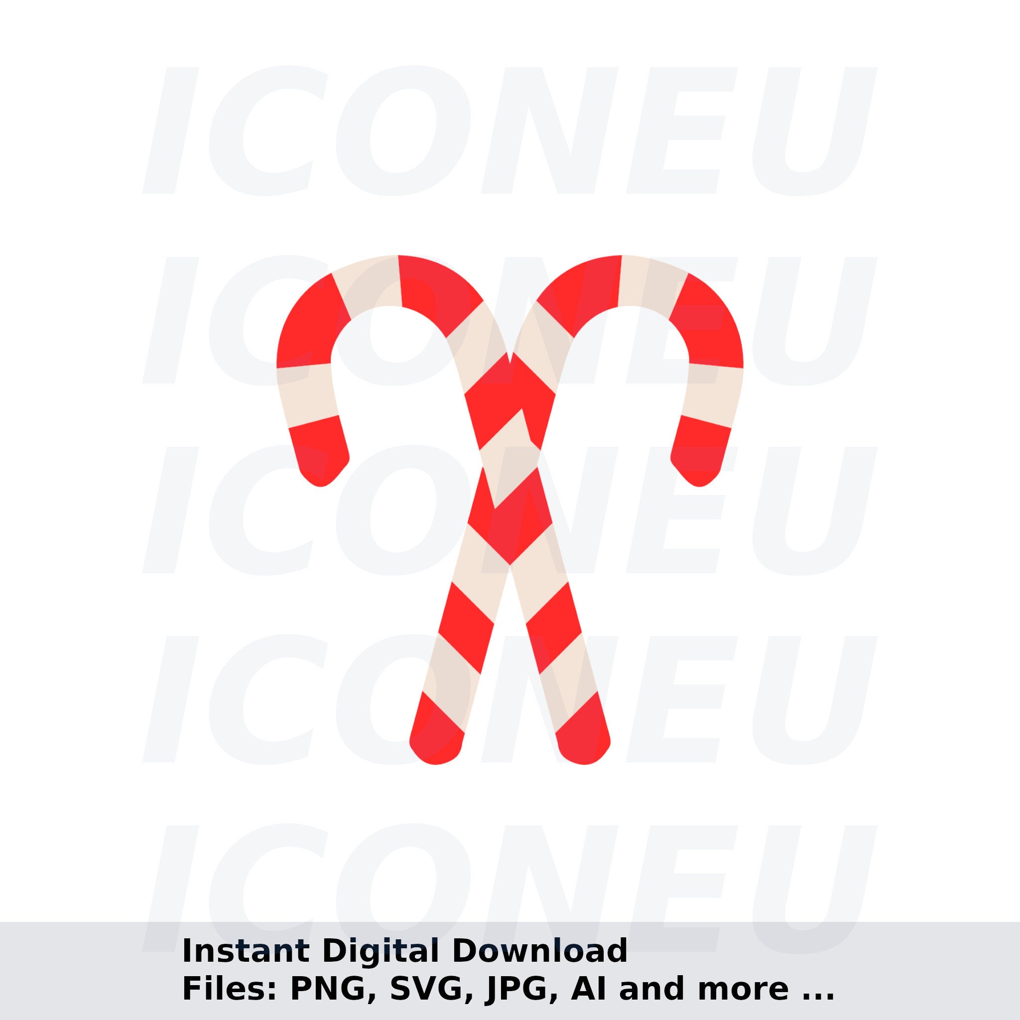 Candy Cane SVG Instant Digital Download Svg Ai Dxf Eps - Etsy
