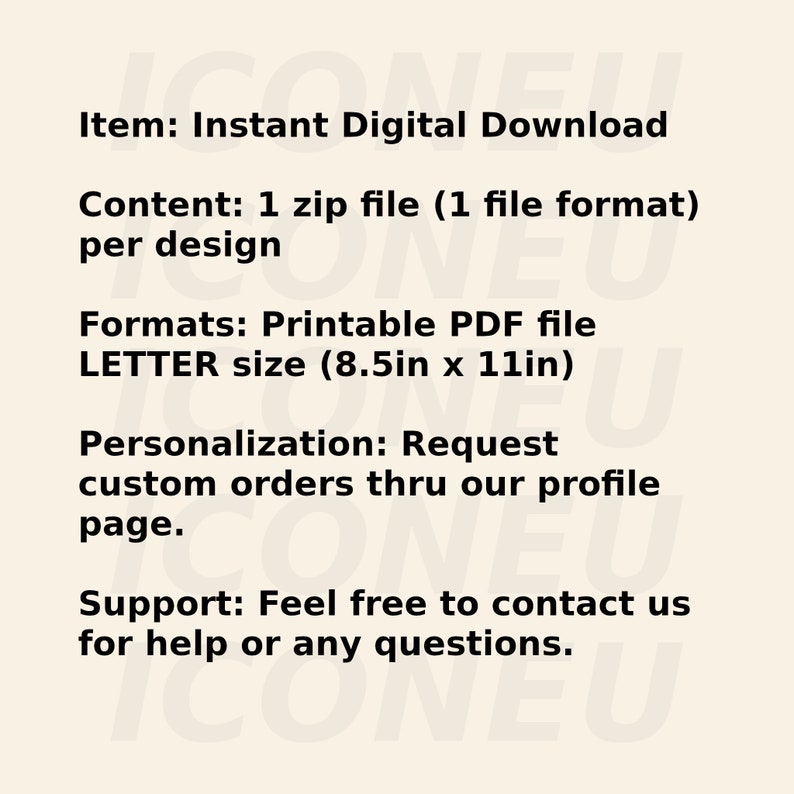 Page Template Instant Digital Download Custom PDF Print - Etsy