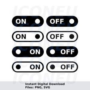 On Svg, off Svg, Toggle Switch Svg - Instant Digital Download, SVG, PNG ...