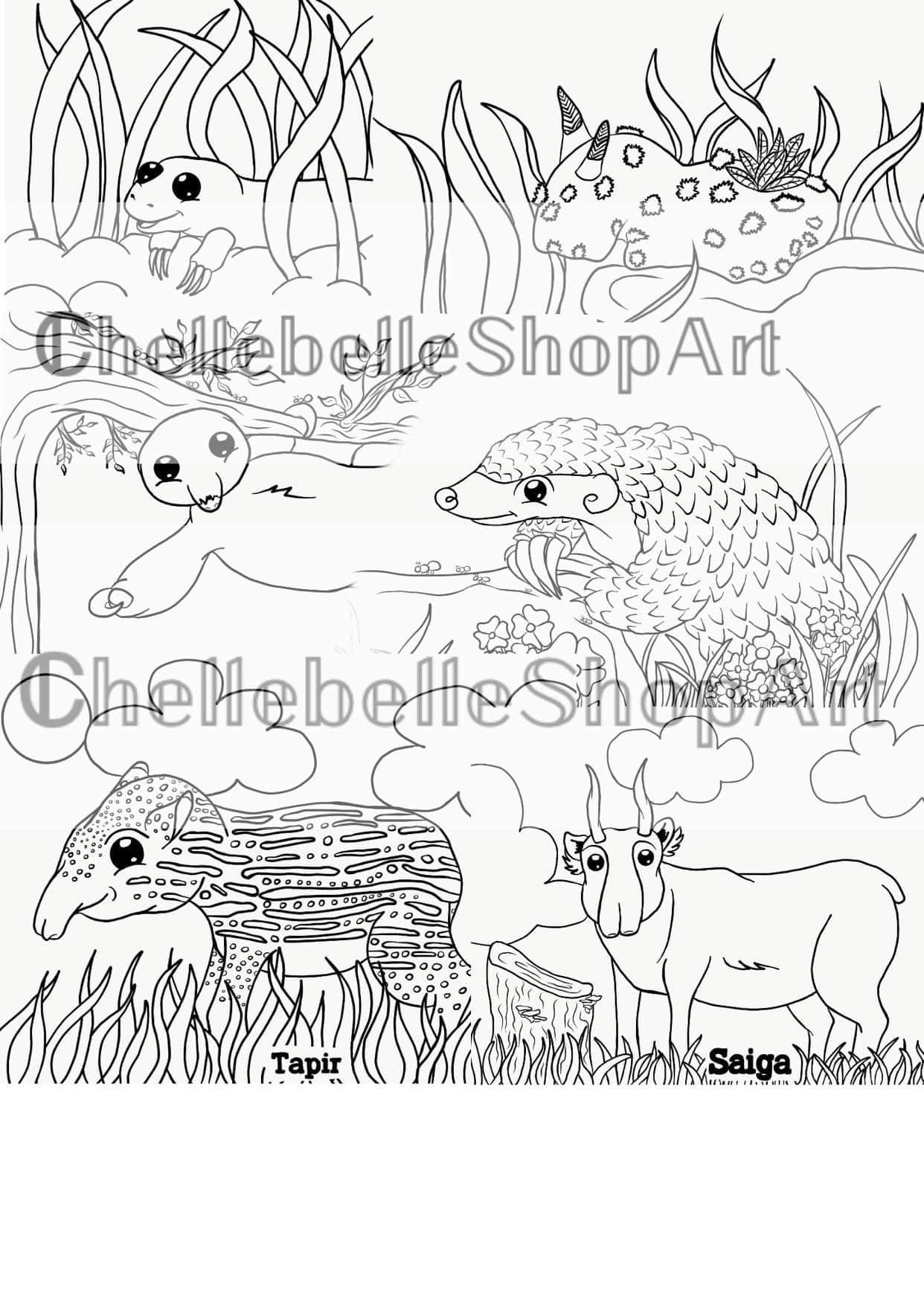 26 Strange Animals Coloring Book - Etsy