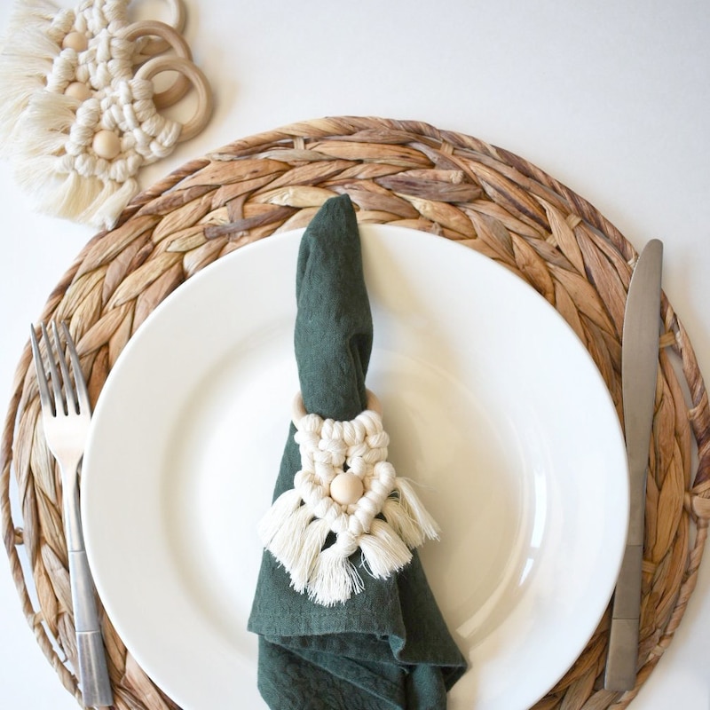 Macrame Napkin Rings - Etsy