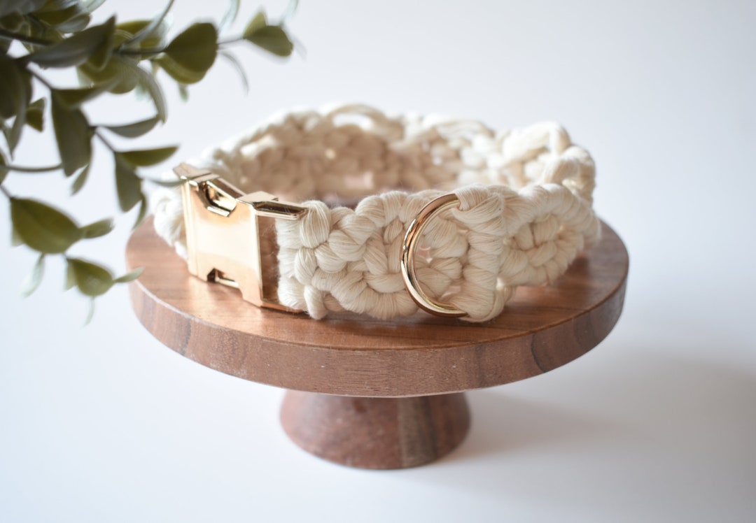 Macrame Dog Collar | Boho Dog Collar | Dog Gifts | Macrame Pet Collar ...