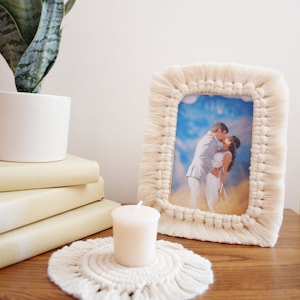 Handmade Macrame Photo Frame: Boho Wedding Decor - Etsy