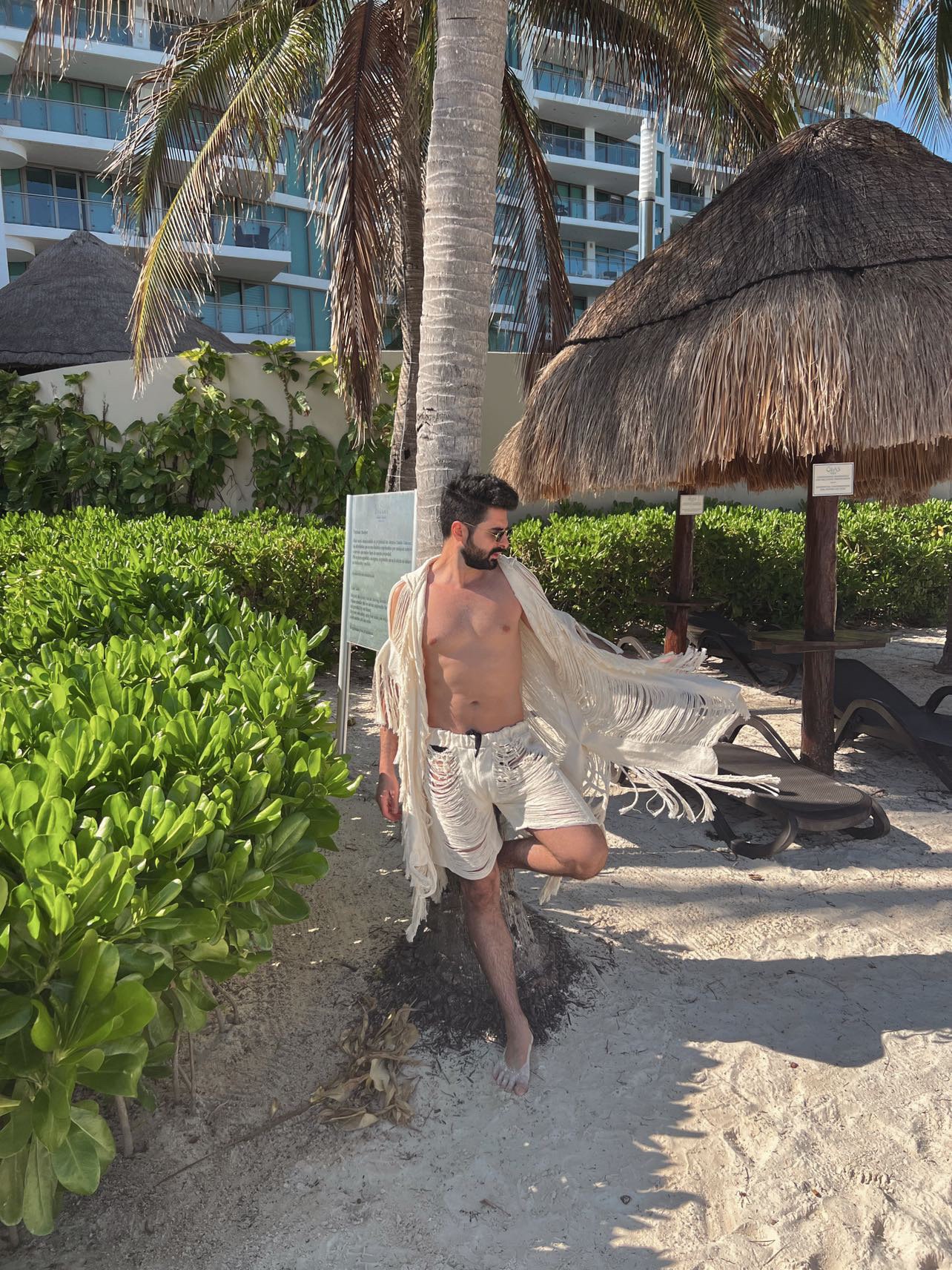 Set Tulum Frayed Cape and Short, Festival Outfit, Tulum Men Outfit, Men ...