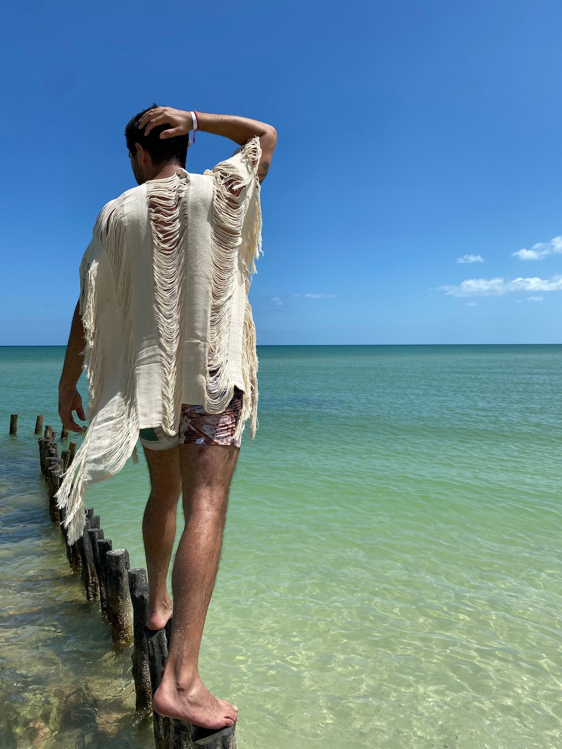 Men Beach Tulum Cover Up, Boho Men Cover Up, Beach Tulum Kimono ...