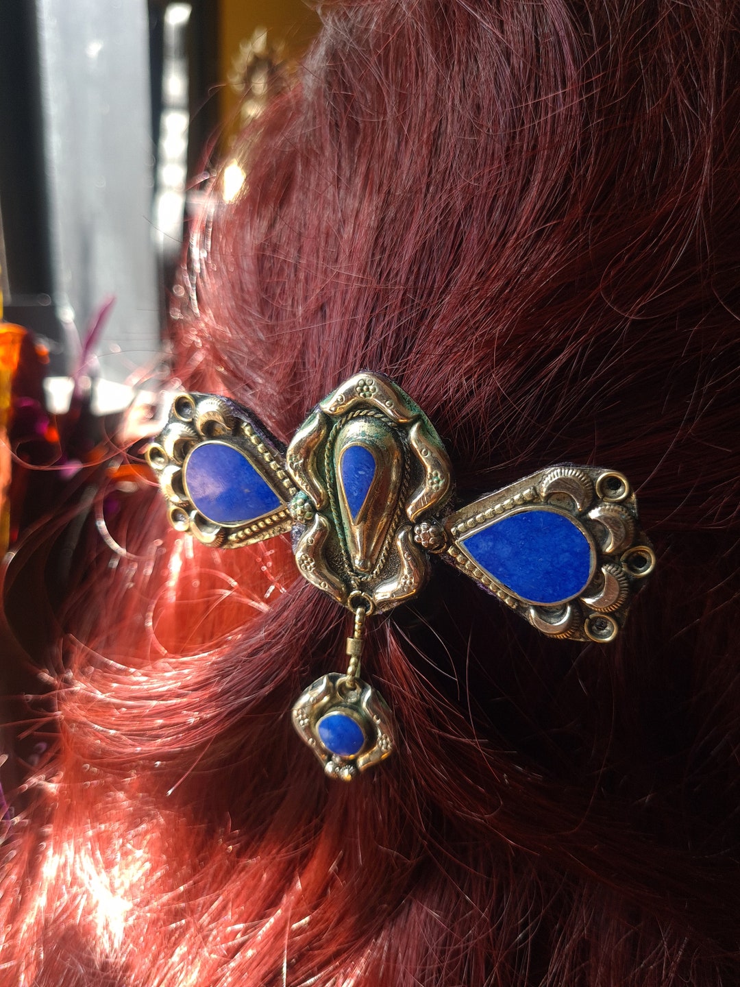 Tribal Kuchi Hair Clip, Unique Vintage Style Barrette, Gypsy ...