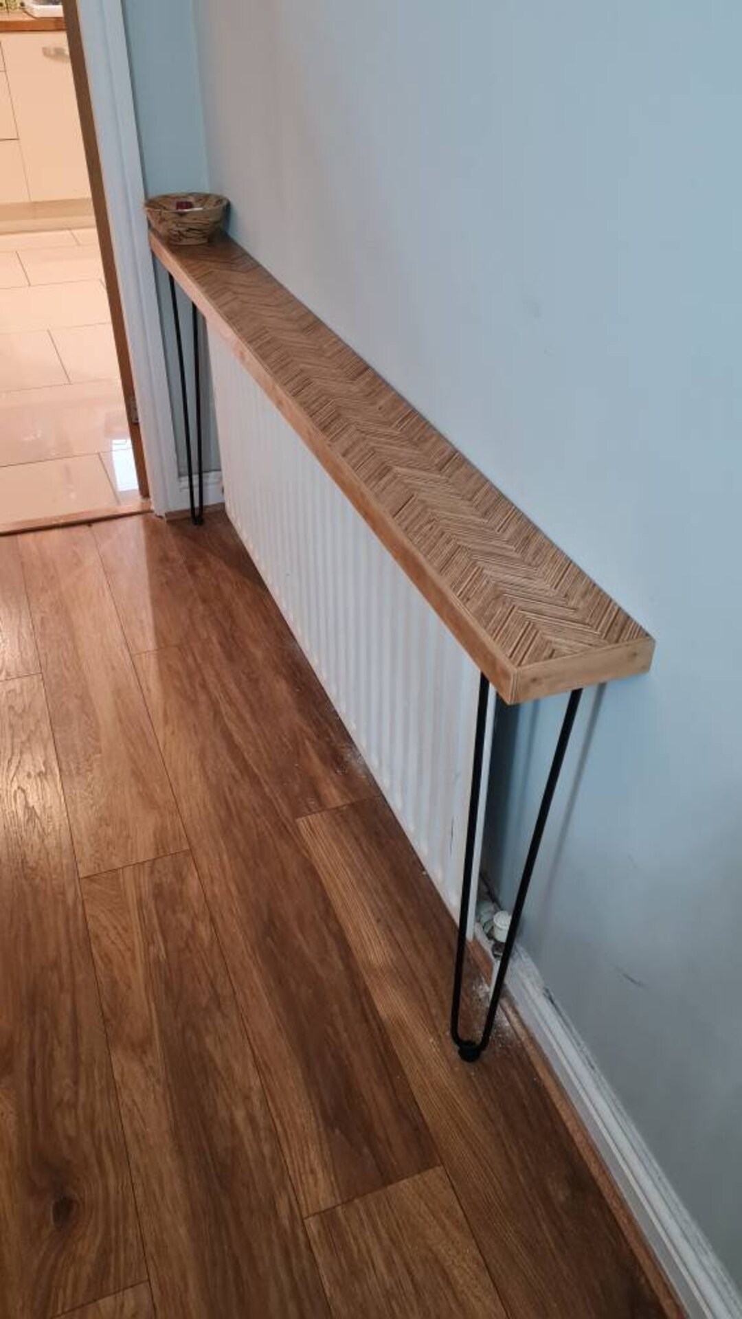 Plywood Herringbone Radiator Table - Etsy