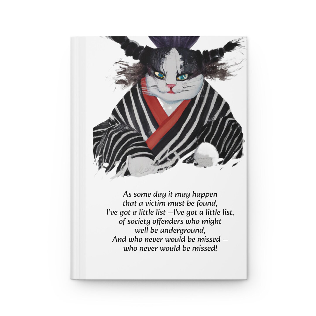 Mikado Cat Hardcover Journal, the Lord High Executioner Has a Little ...