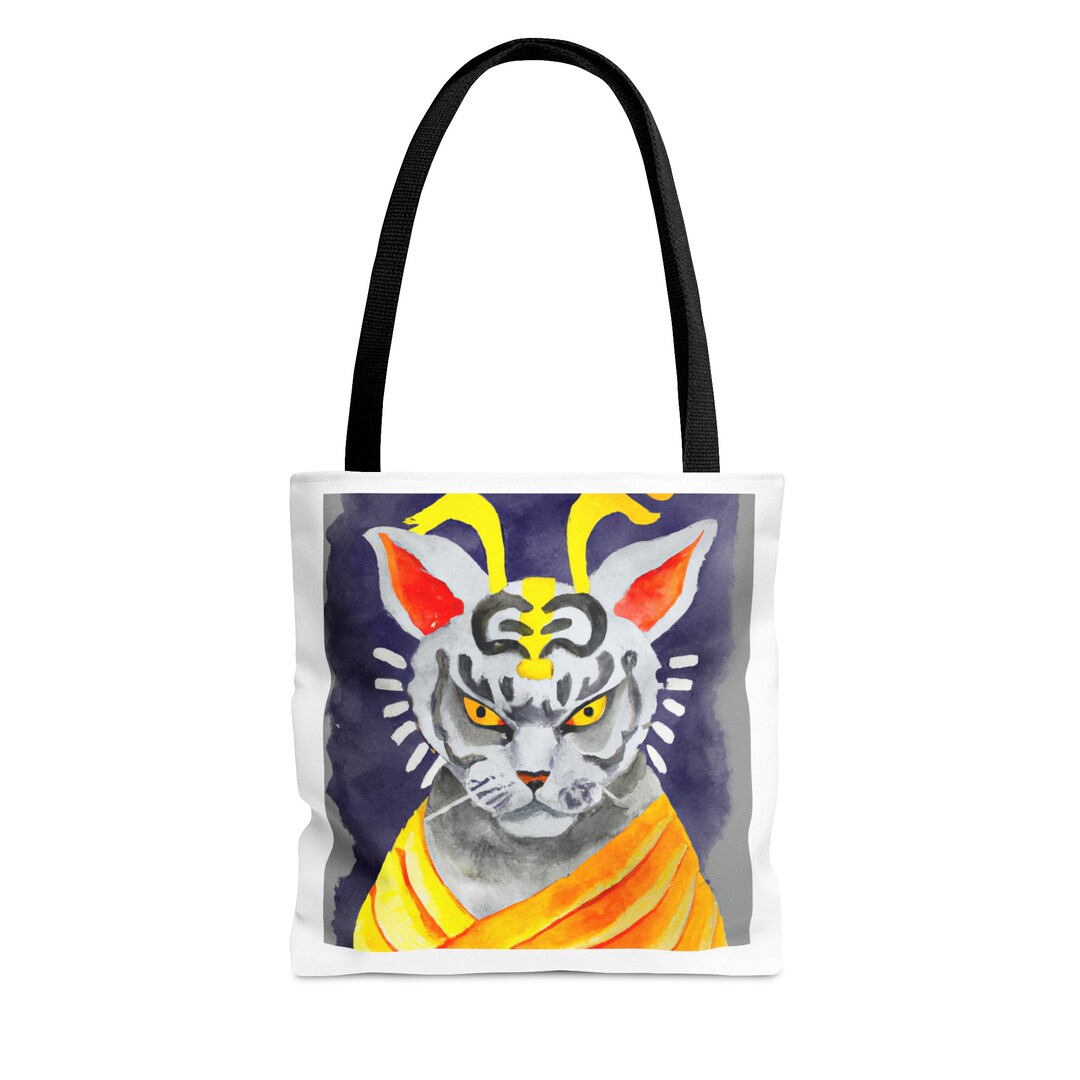 Bukowski Cat Tote Bag, Charles Bukowski Quote on Back, Watercolor of ...