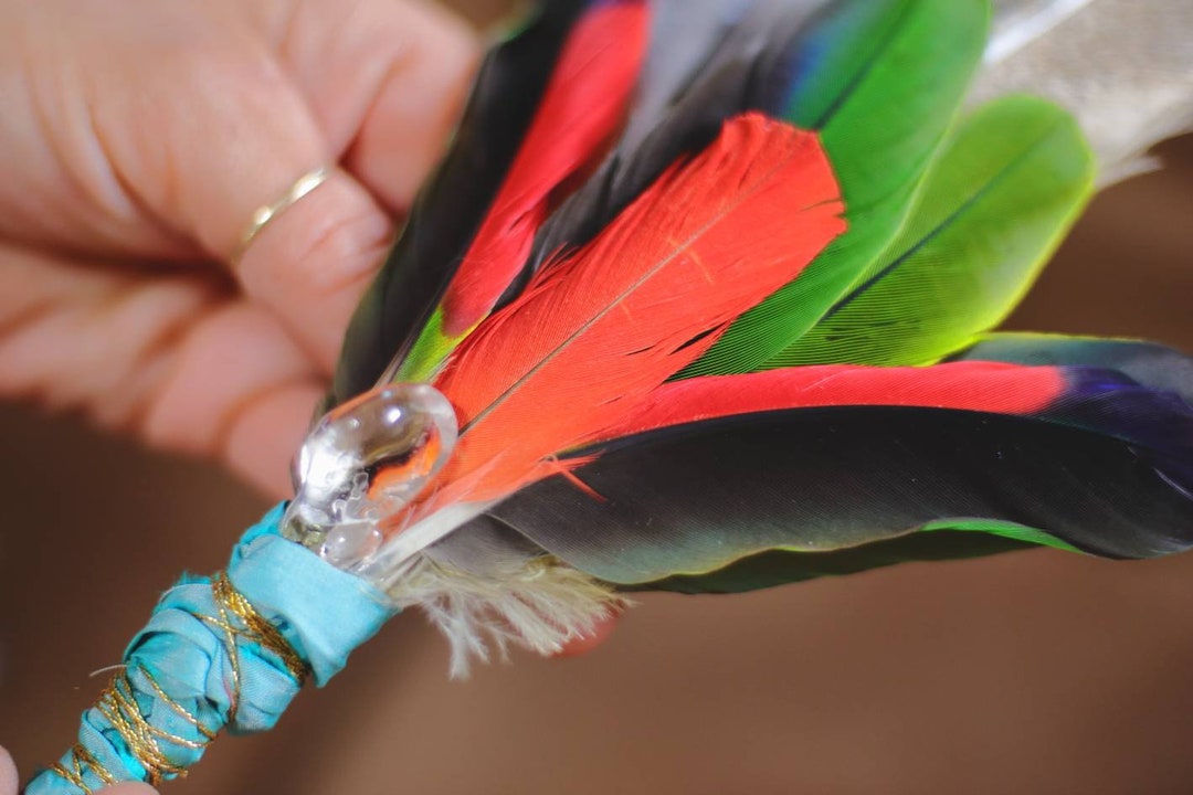 Feather Wand, Feather Fan, Spirtual Tool - Etsy