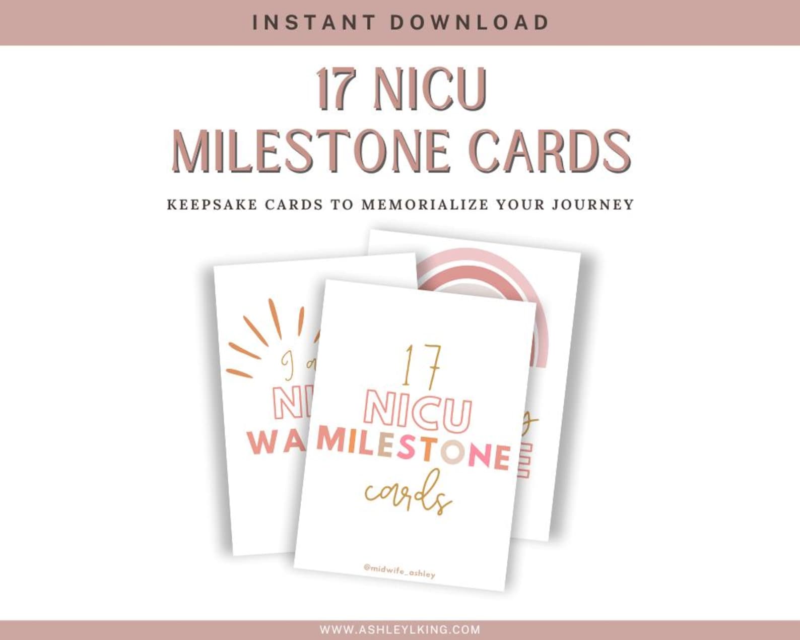 NICU Milestone Cards PRINTABLE | Preemie Photo Prop Cards (PDF) - Etsy
