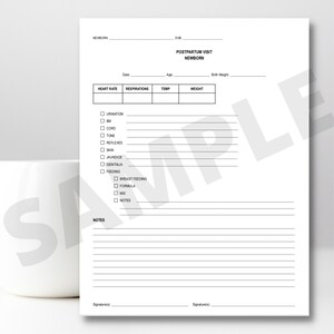 Midwife Client NEWBORN Paperwork | Printable PDF for Midwifery ...