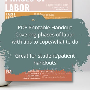Phases of Labor Handout | Printable PDF | Midwife, Doula, Childbirth ...