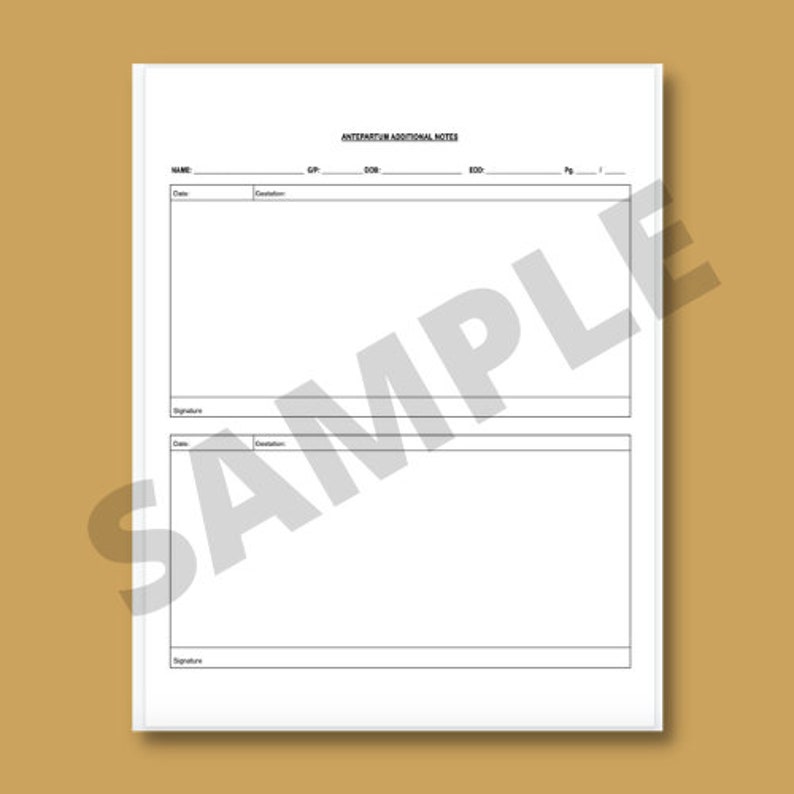 Prenatal Records, Patient Chart - Etsy