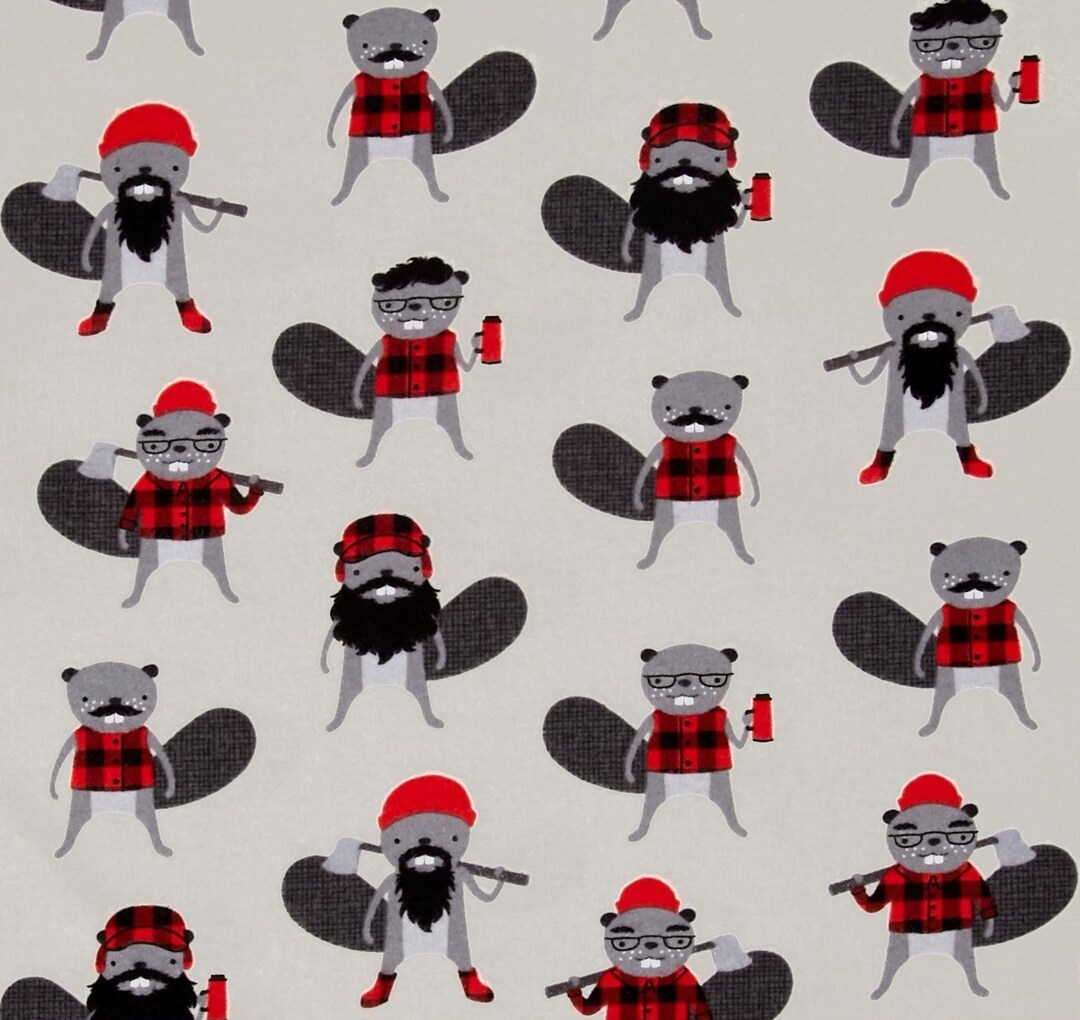 Last in Stock OOP Burly Beavers Fabric - Etsy