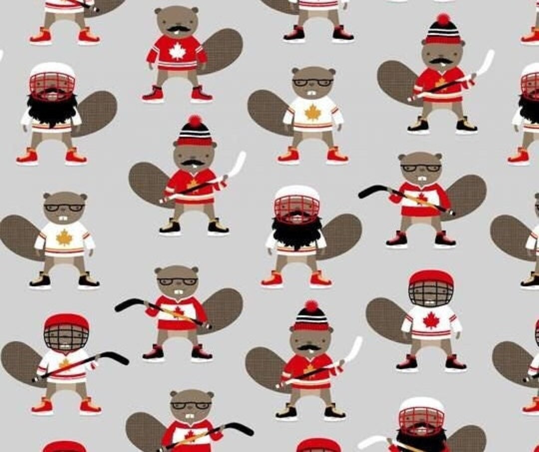 Last in Stock SUPER RARE Purely Canadian Eh Hockey Beavers Fabric - Etsy