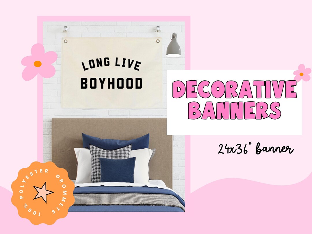 Kids Banner Decorations, Bedroom Banners, Flags Decor, Long Live ...