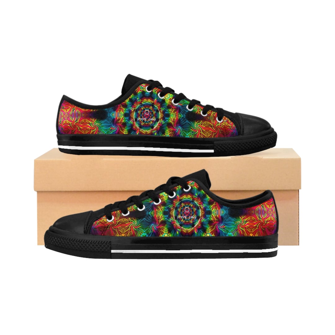 Hype Vibez Psychedelic Trippy Sneakers for Festivals, Raves, Parties ...