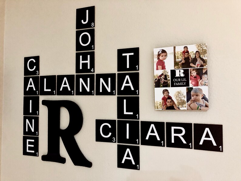 Personalized 4x4 Scrabble Wall Letters Family Name Tiles - Etsy