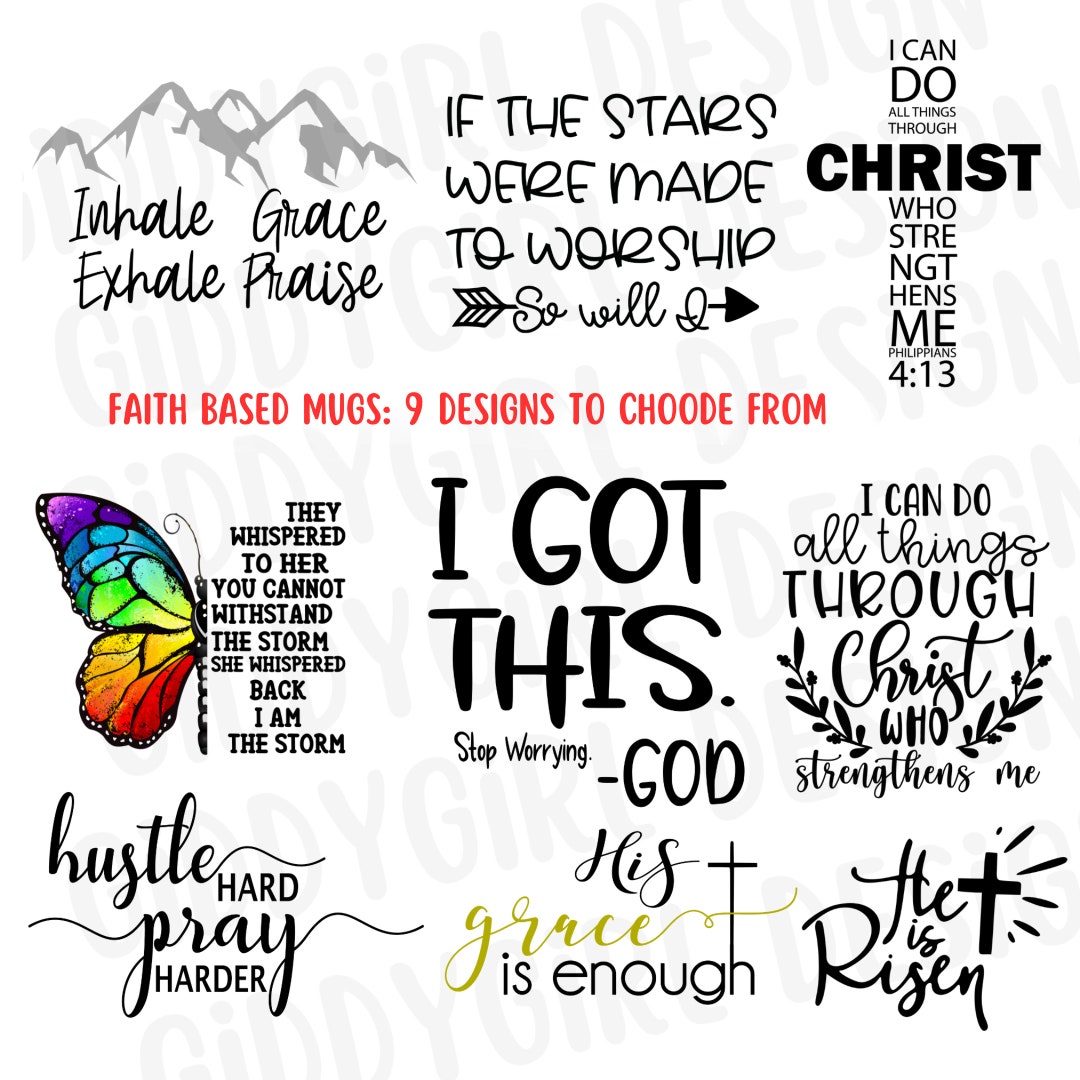 FAITH BASED MUGS: 9 Design Options God Jesus Faith Love - Etsy
