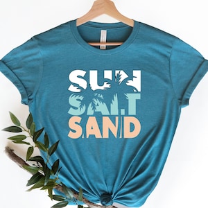 Sun Salt Sand Shirt, Beach Vibes Shirt, Summer Shirt, Gift for Vacation ...