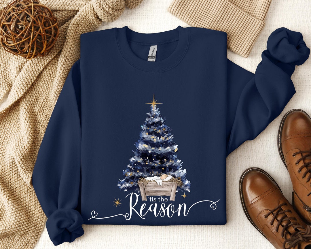 Tis the Reason Shirt, Jesus Tshirt, Gift for Christmas, Christmas Tree Tshirt, Xmas Gift for ...