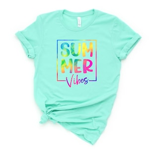 Summer Vibes Shirt, Colorful Summer Shirt, Gift for Vacation Crew ...