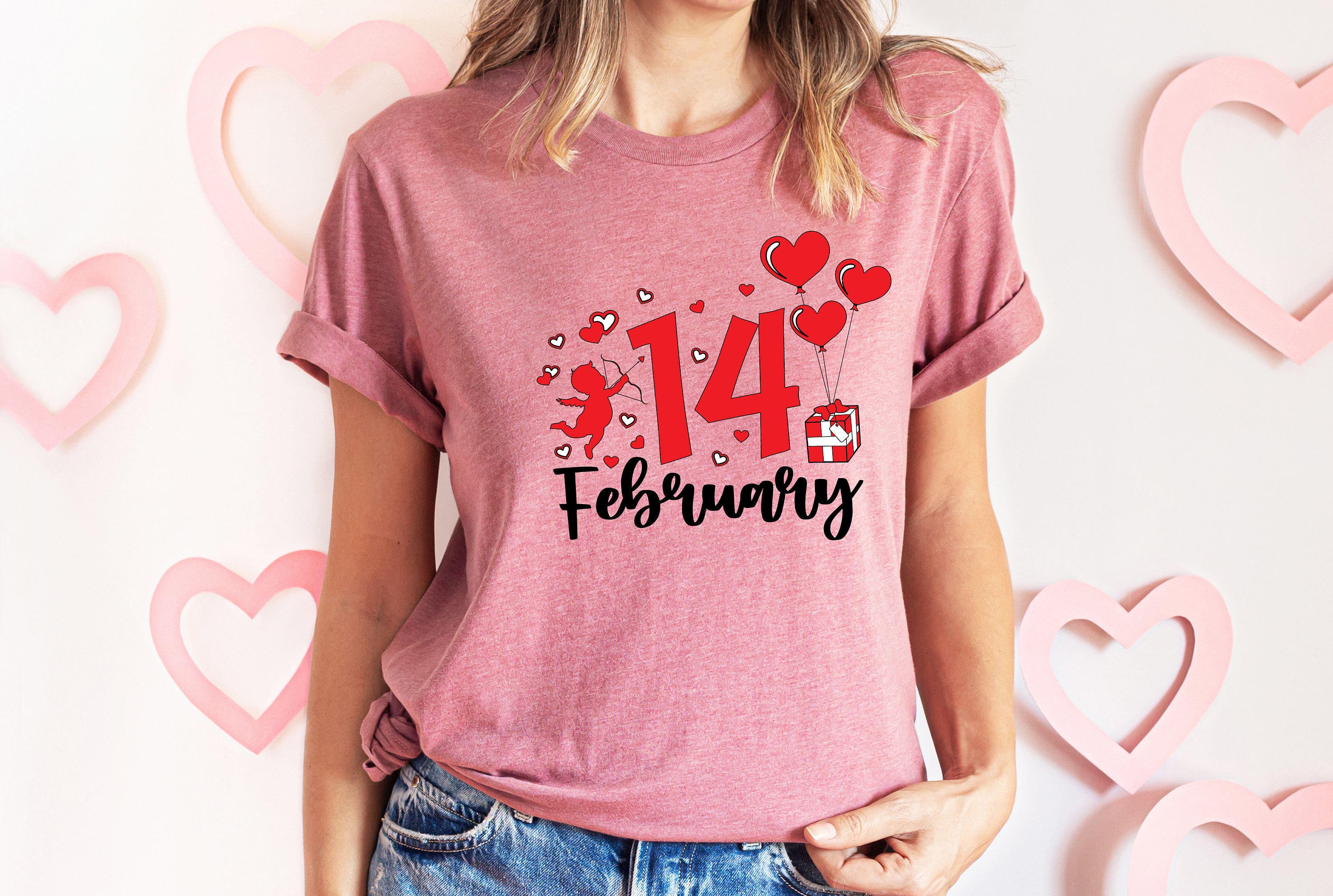 February 14th Shirt, Valentines Day Shirt, Cute Cupid Valentine Day ...