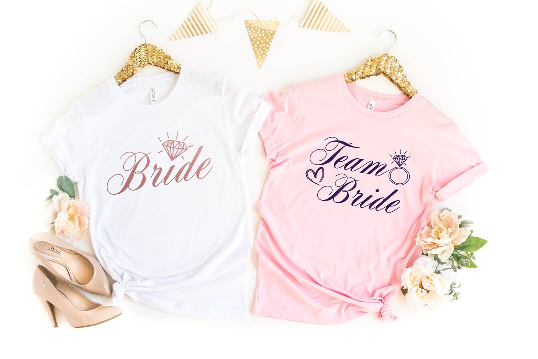 Bride and Team Bride Shirt, Bachelorette Party Shirt, Bridal Party Tee ...