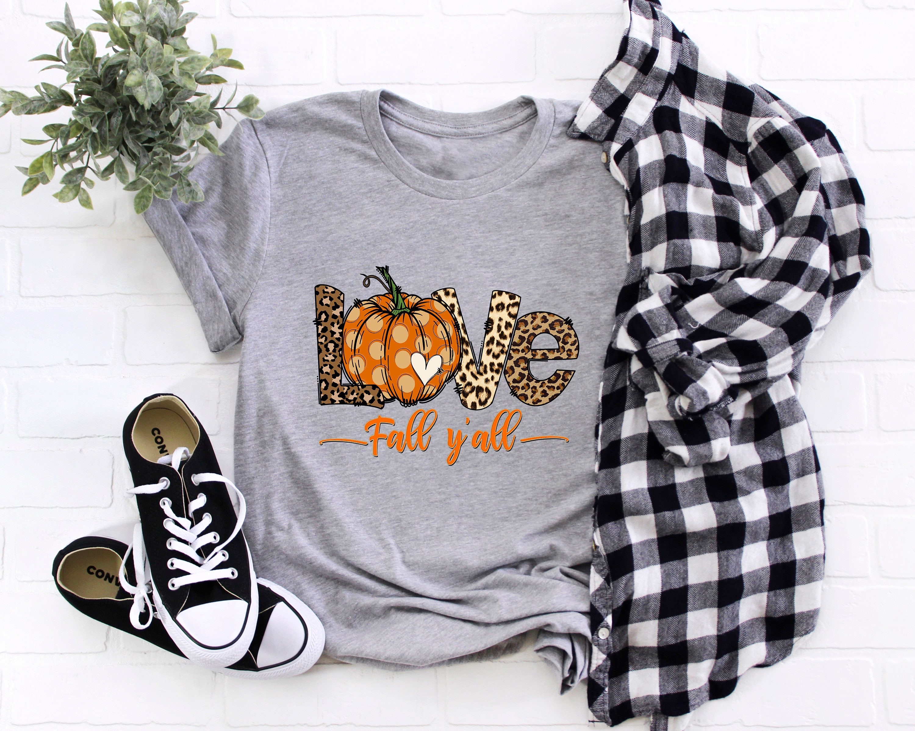 Love Fall Y'all Shirt Leopard Print Fall Shirt | Etsy