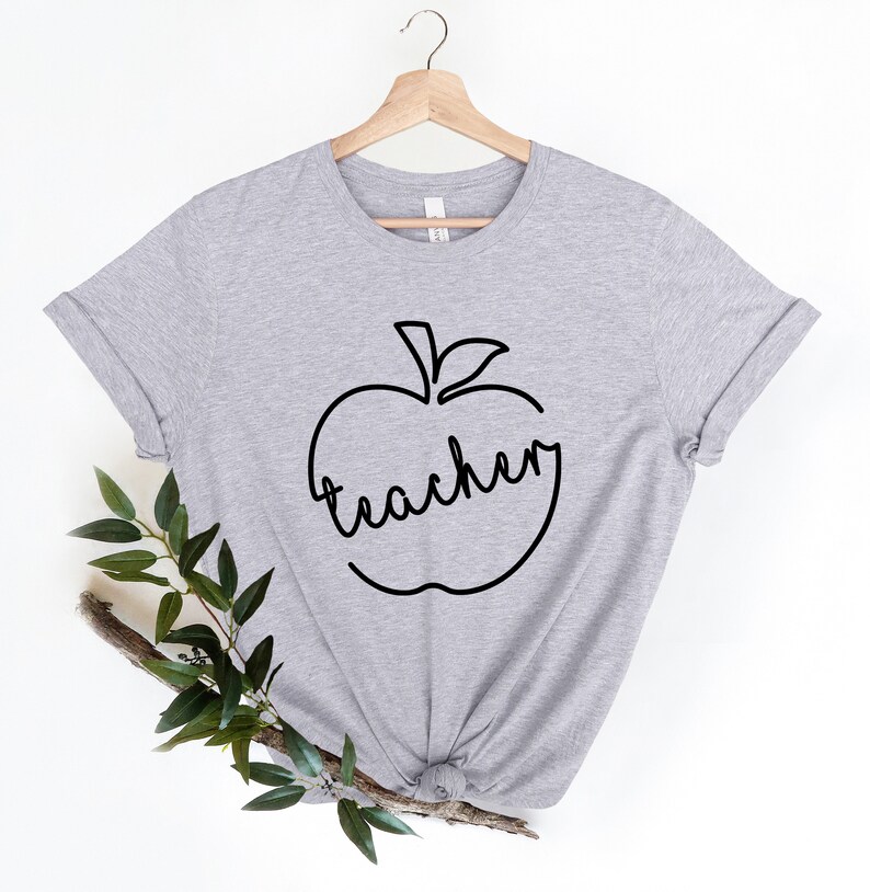 Back to School Teacher T-shirt Cute Teacher Shirt Apple - Etsy