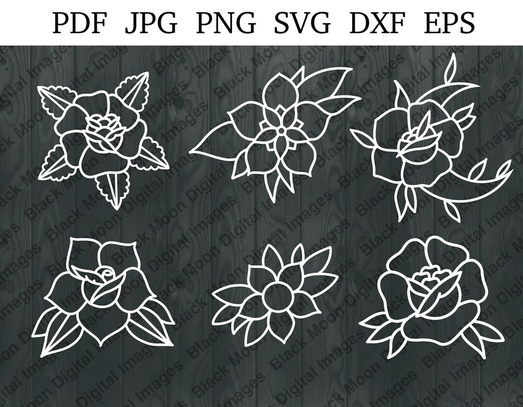 Flower Svg, Traditional Flower Svg, Flower Monogram Frame, Flower ...
