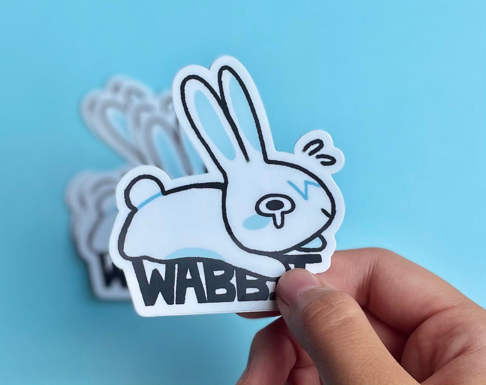 Die Cut Vinyl Crying Wabbit Sticker | Kawaii Stickers - Cute Stickers ...