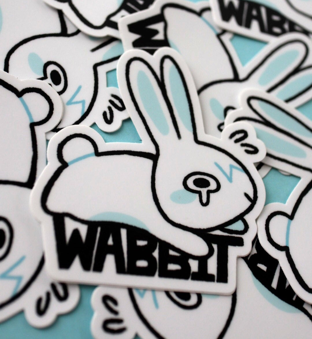 Die Cut Vinyl Crying Wabbit Sticker | Kawaii Stickers - Cute Stickers ...