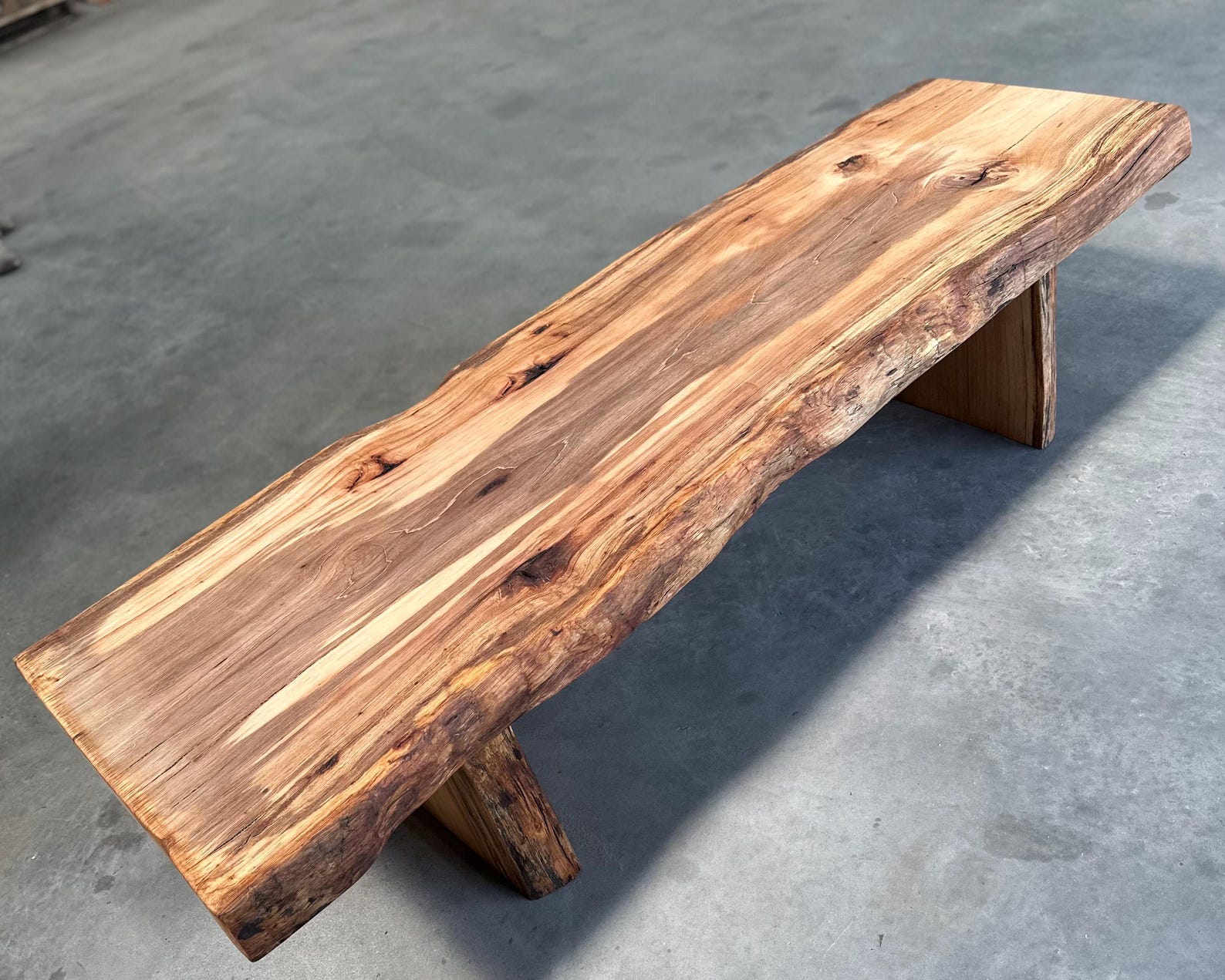 Stunning Live Edge Pecan Coffee Table – A One-of-a-kind Statement Piece ...