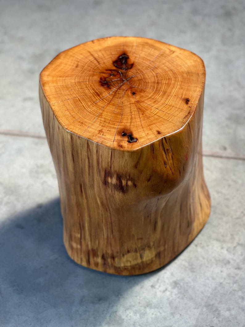 Smoak Wood Design's Beautiful Solid Hickory Stump Table - Etsy