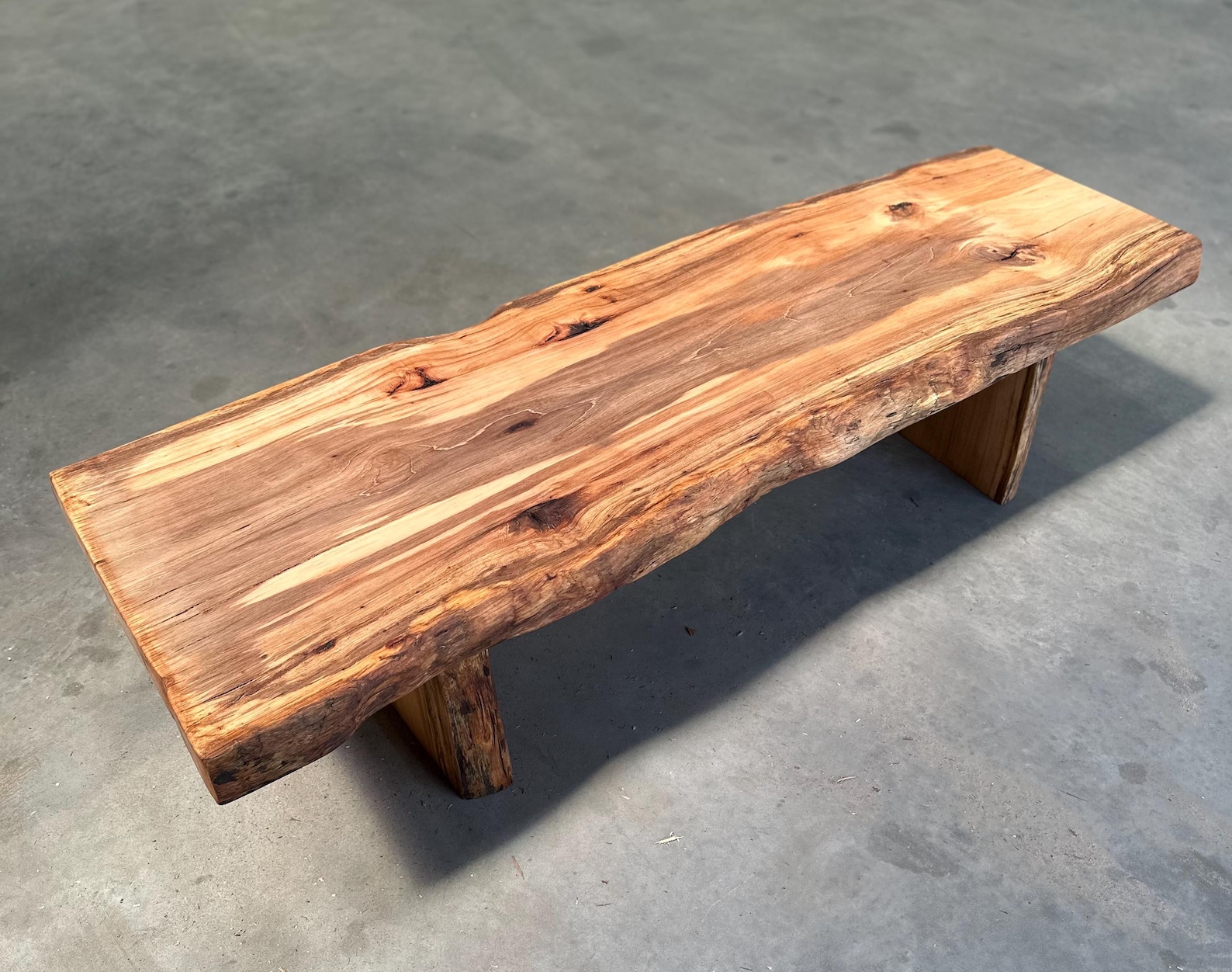 Stunning Live Edge Pecan Coffee Table – A One-of-a-kind Statement Piece ...