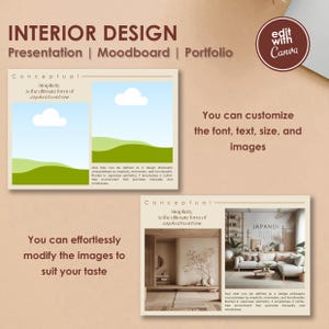 Interior Design Project Proposal Mood Board Canva Template Design for ...