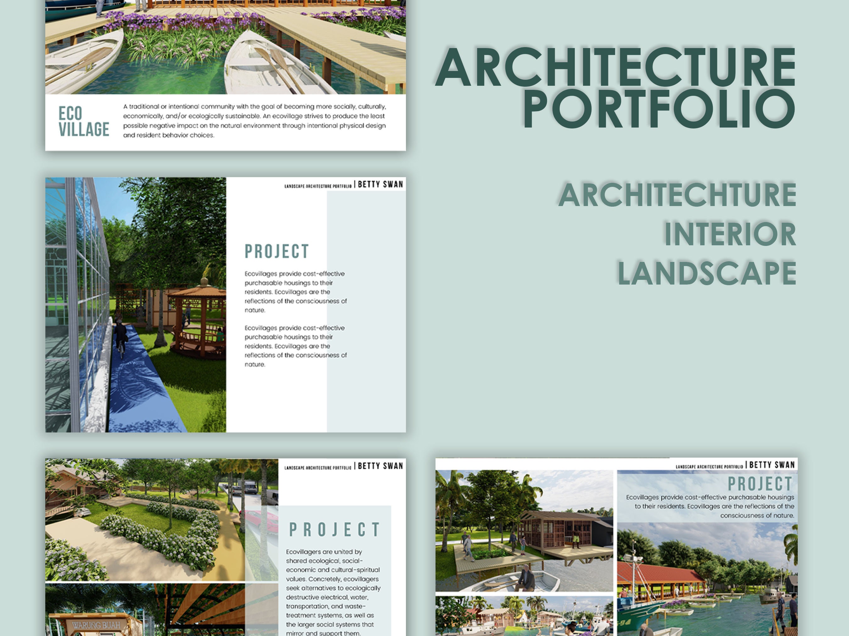 Landscape Architecture Design Portfolio Interior Design - Etsy Landscape Architecture Design Portfolio Interior Design - Etsy