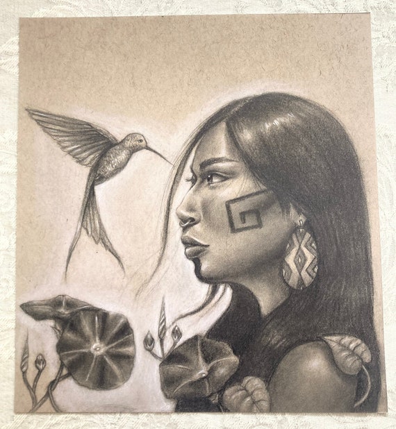 Spirit of the Hummingbird Native Inspired Art Print - Etsy