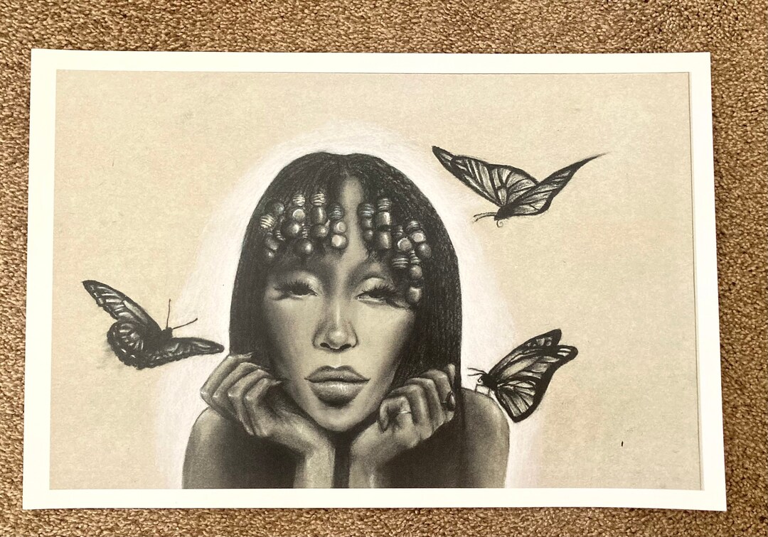 SZA With Butterflies Art Print - Etsy