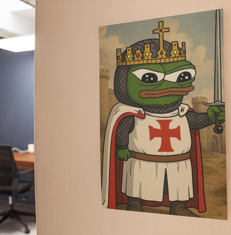 Apu Apustaja Templar Pepe Crusader Frog Fren Meme Pepe Poster Templar ...