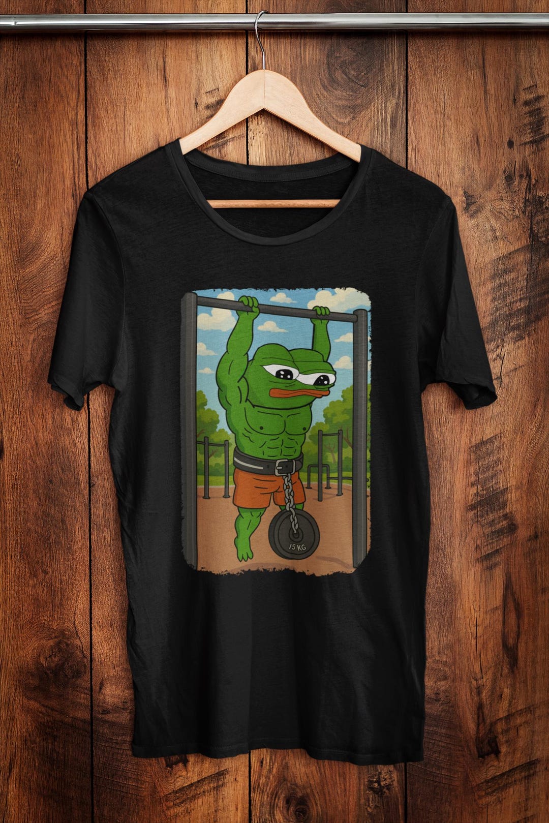 Apu Apustaja Swole Pepe the Frog Weighted Pull Ups Fren Fitness Meme ...