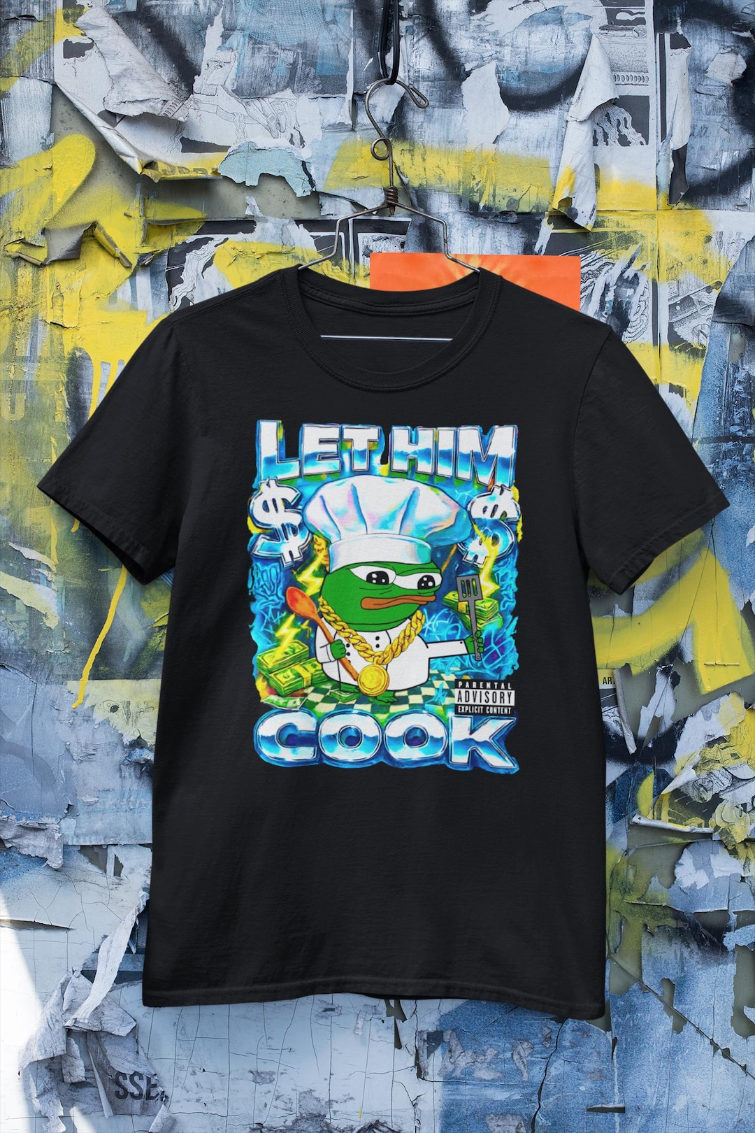 Let Him Cook Shirt Pepe Meme Chef Apu Tee Hip Hop Rap Style Streetwear ...