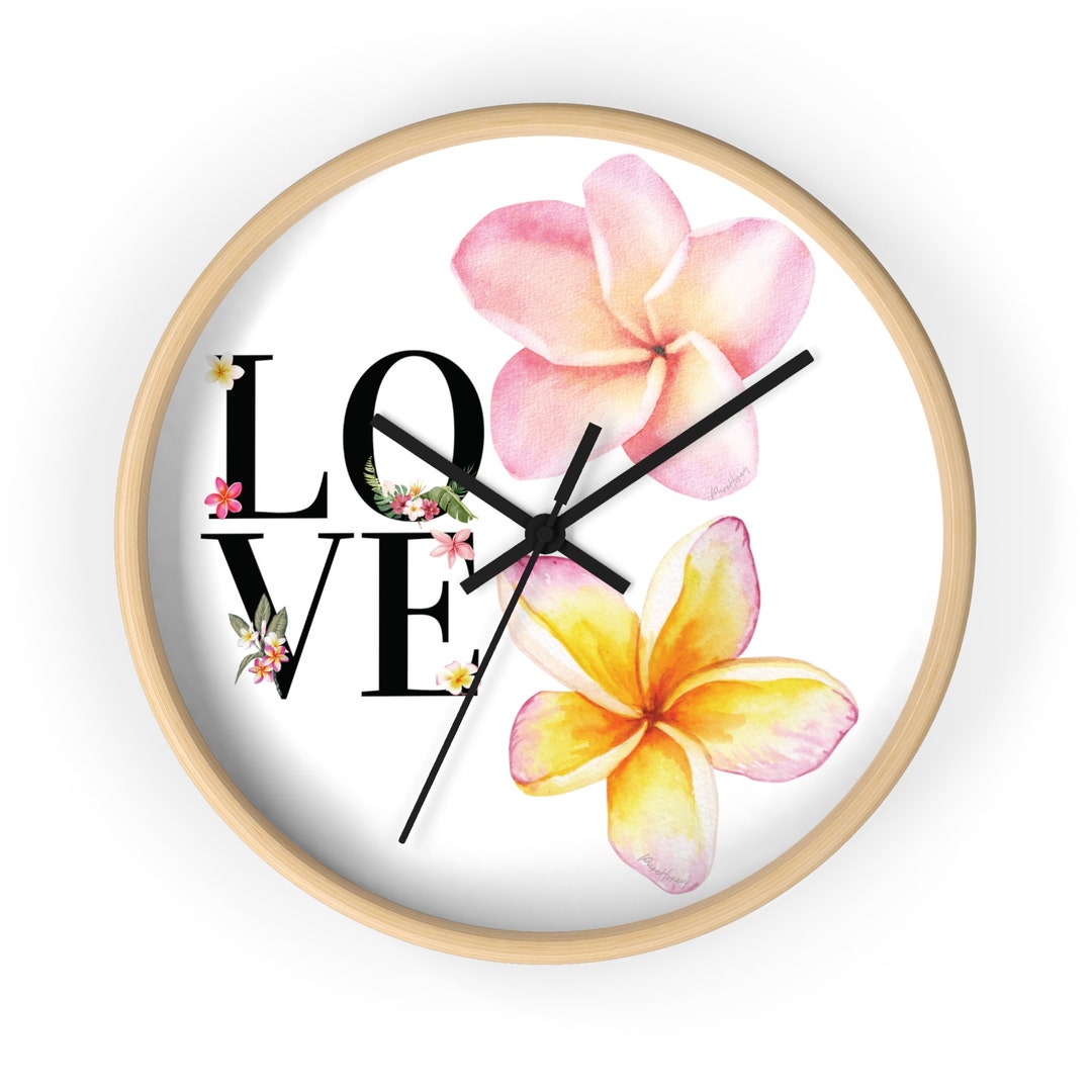 Plumeria Frangipani Hawaiian Flower Wall Clock - Etsy