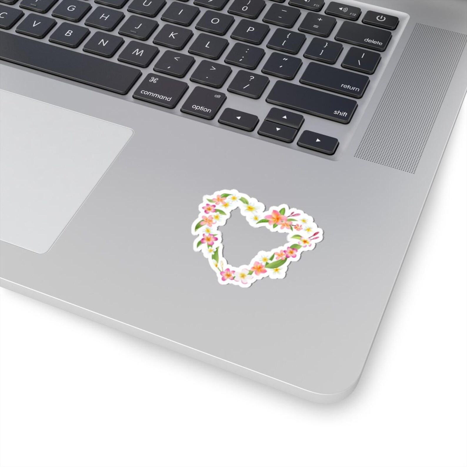 Plumeria Heart Frangipani Hawaiian Tropical Flower - Kiss-cut Stickers ...