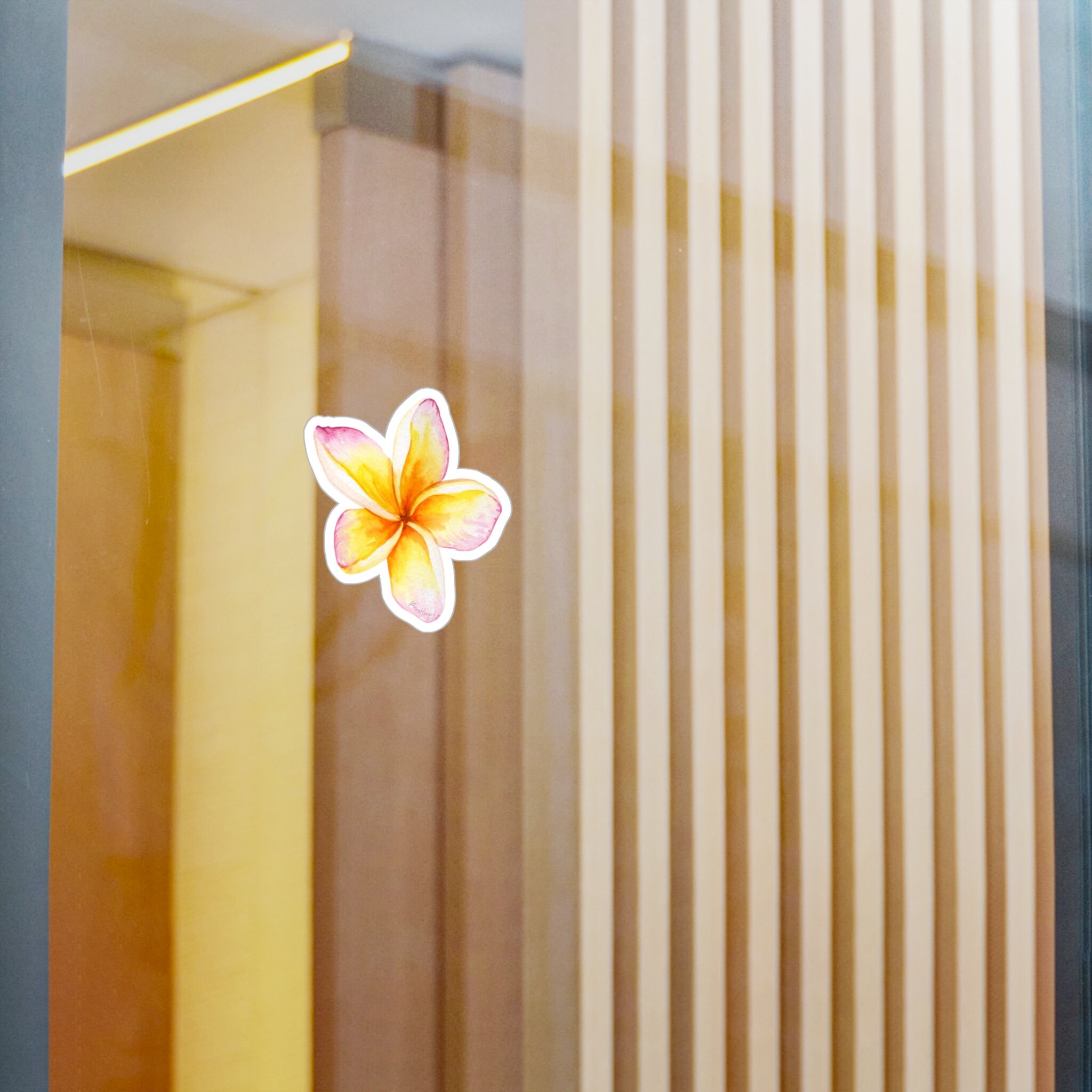 Pink Tips Plumeria Frangipani Flower Kiss-cut Vinyl Decals - Etsy