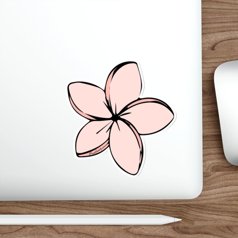 Peach Plumeria Frangipani Flower Hawaiian Tropical Die-cut Stickers - Etsy